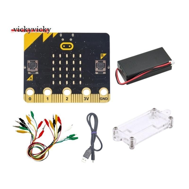 BBC Microbit Go Start Kit BBC Development Board DIY Programmable Learning with Alligator Clips ...