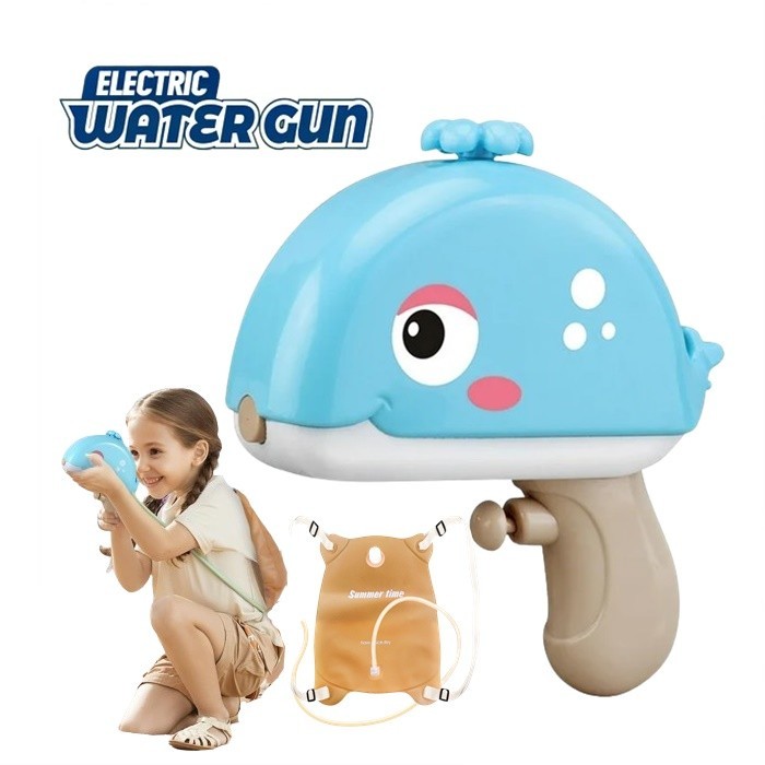 Electric Water Guns for Kids Ages 4-8, Whale Backpack Water Gun ...