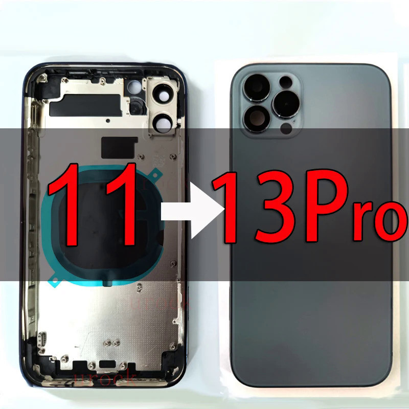 DIY for 11 like 13 Pro housing middle frame with Glass Chassis for 11 ...