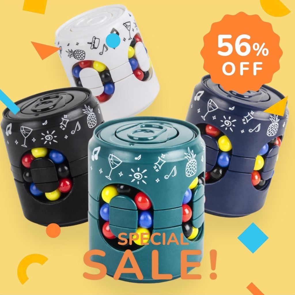 Hand Spinner Puzzle Toy Magic Bean & Brain Circle Fidget Cans Cube Ball ...
