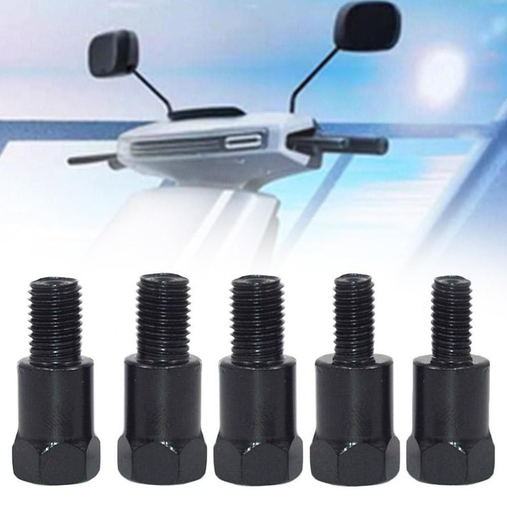 1 Pair 10mm Clockwise Metal Motorbike Mirror Screw Adapter Heighten ...