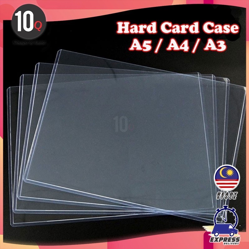 10Q Hard Card Case A4 High Transparency A5 A3 File Folder Organizer Document Office Round Corner ...