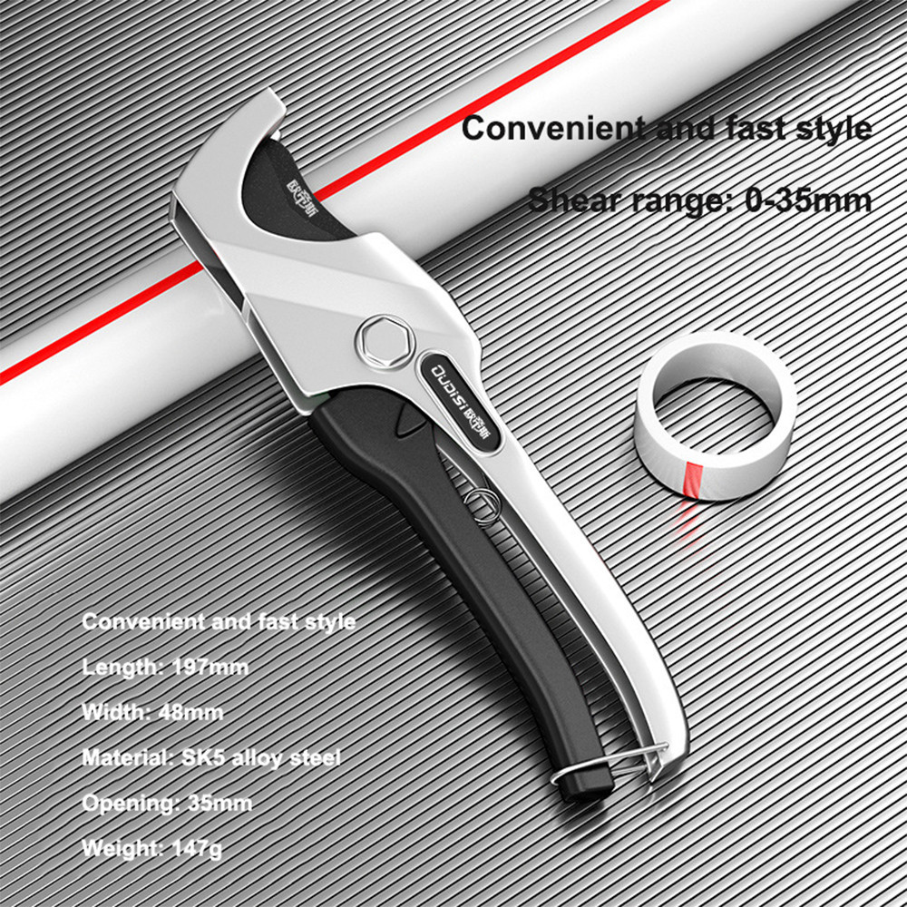 Ratchet PVC Pipe Cutter Heavy Duty PVC Cutter with One-Click Blade ...