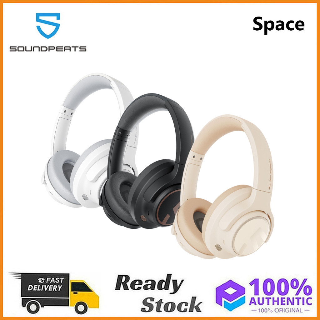Original SoundPEATS Space Bluetooth 5.3 Headphones Hybrid Active Noise ...