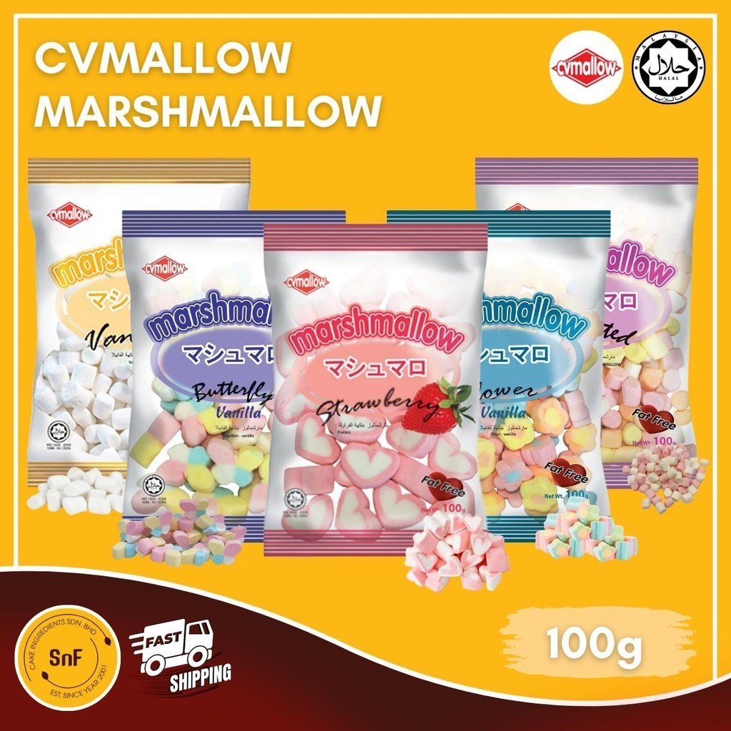 Cv Mallow Marshmallow Vanilla Flower Butterfly Assorted Strawberry ...