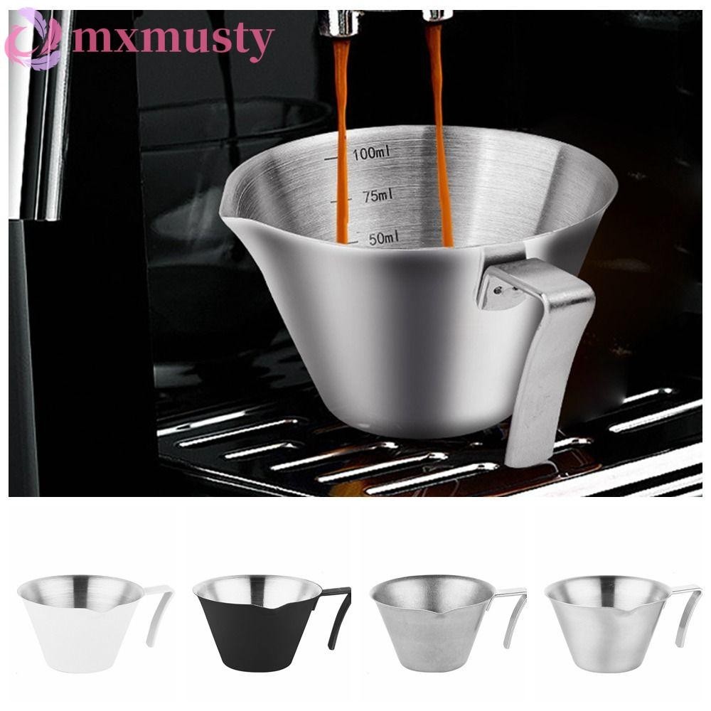 MXMUSTY Espresso Measuring Cup, Stainless Steel Ergonomic Handle Coffee ...