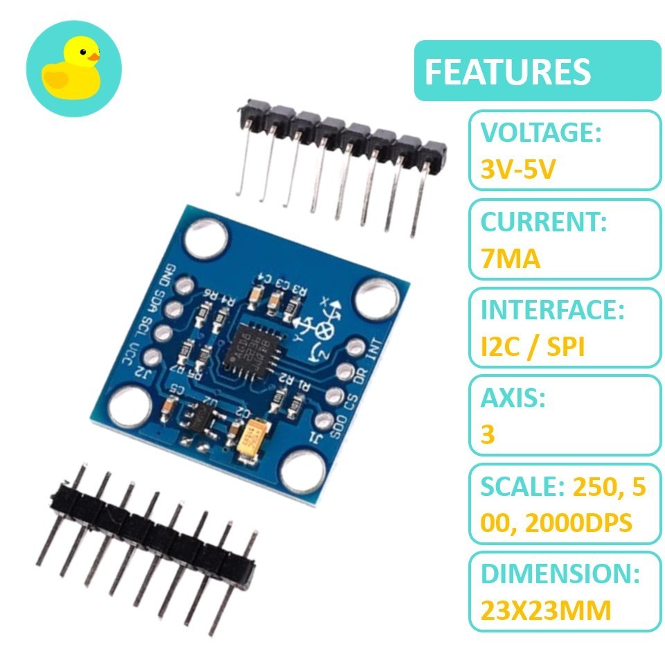 GY-50 L3G4200D 3-Axis Gyroscope Sensor Module | Shopee Malaysia