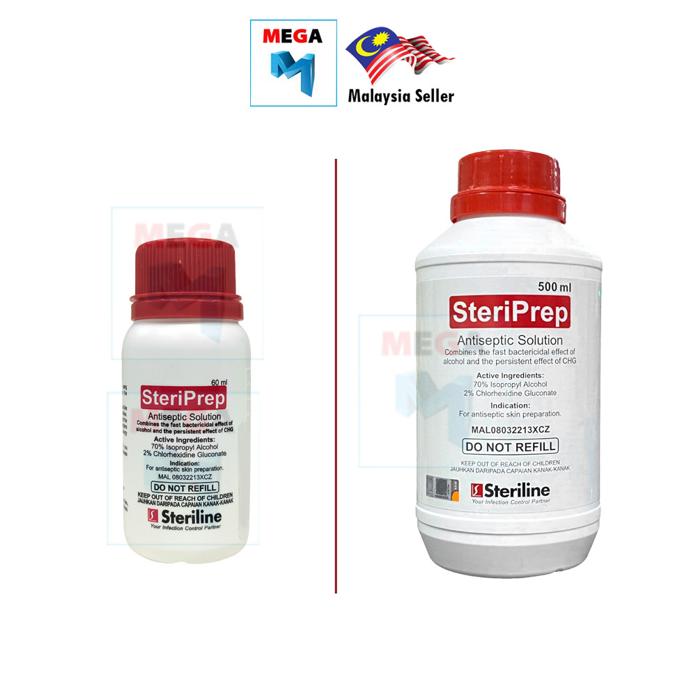 Steriprep Antiseptic Solution 60ml / 500ml(btl) | Shopee Malaysia