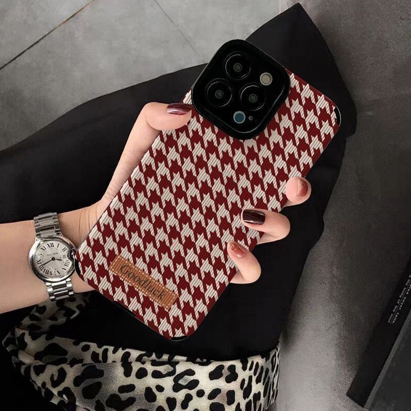 Good Luck Houndstooth Iphone 15/16/17Promax Phone Case 11/12/13/14Pro ...