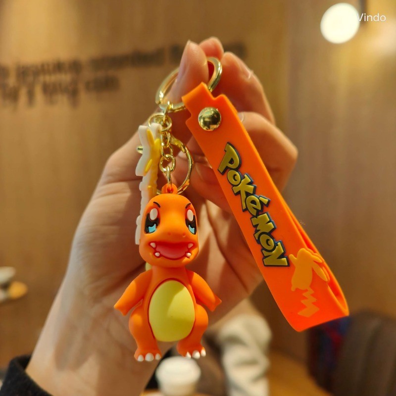 Pokemon Keychains Pikachu Creative Anime Cartoon Key Chain Ornaments ...
