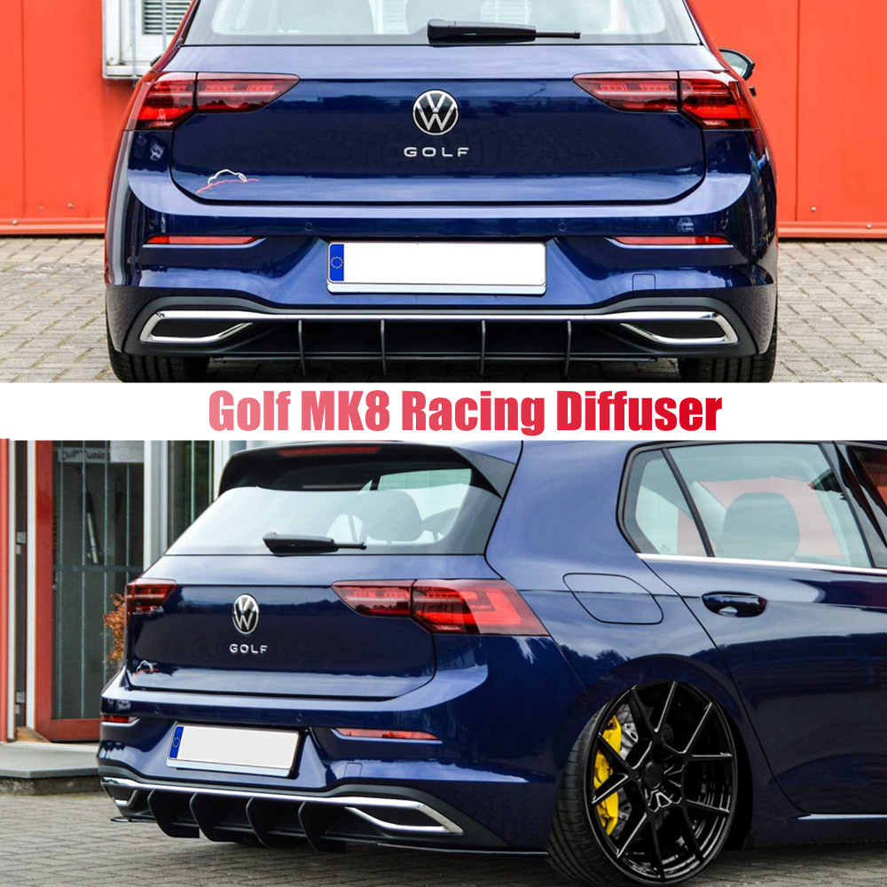 Rear Bumper Diffuser Spoiler Side Splitters Racing Diffuseur Custom ...