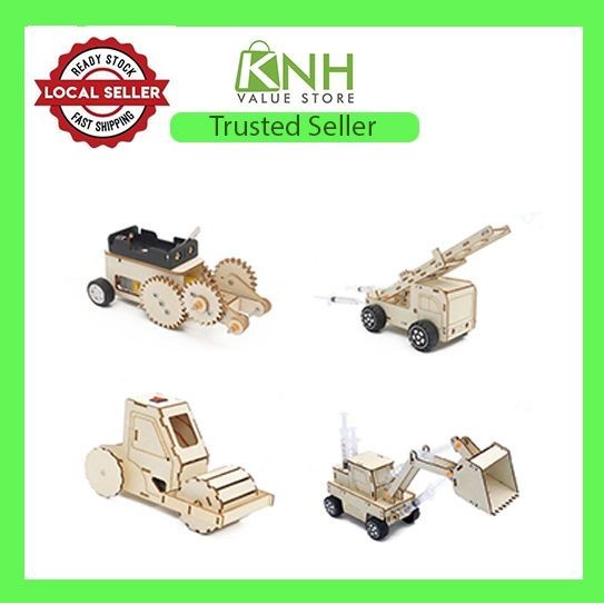 Construction Vehicles Project Wooden STEM DIY Kids Science Education ...