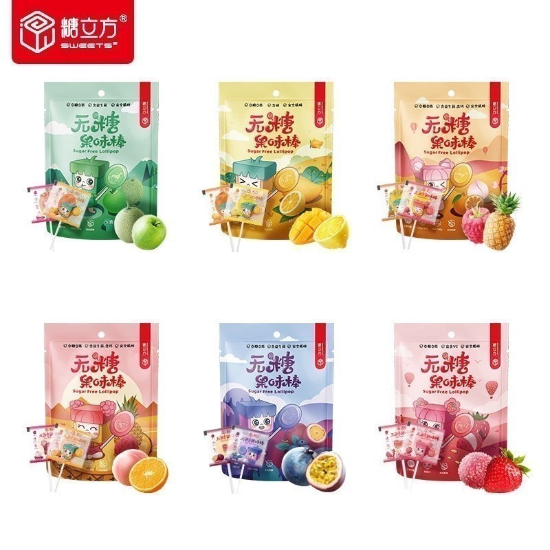 Loar Snacks F1 Candy Cube Sugar-Free Lollipops 12 Kinds Fruit Flavors ...