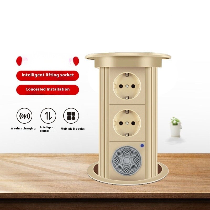 German Standard Island Table Kitchen Cabinet Office Smart Electric Lift ...
