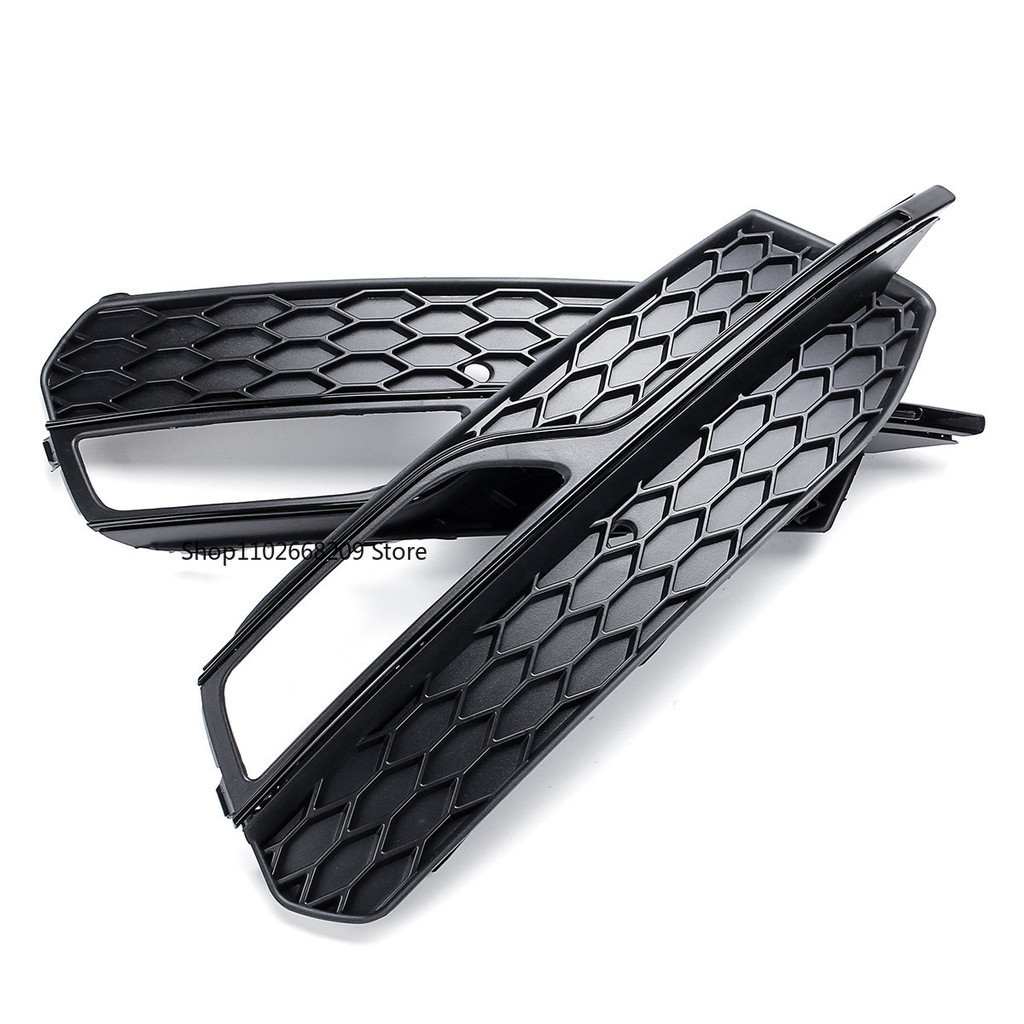 Chrome/Black Car Front Lower Fog Light Grill Cover Fog Lamp Grille ...
