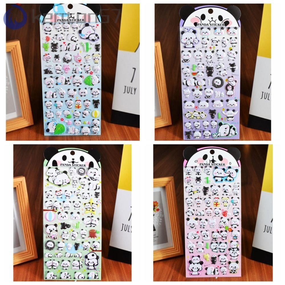 KENTON Panda Sticker, Gift Box Strawberry Bear Panda Bubble Sticker ...