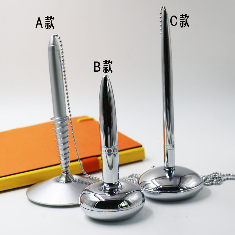 Counter Pen Metal Creative Ballpoint Pen Simple Desktop Fixed Pen ...