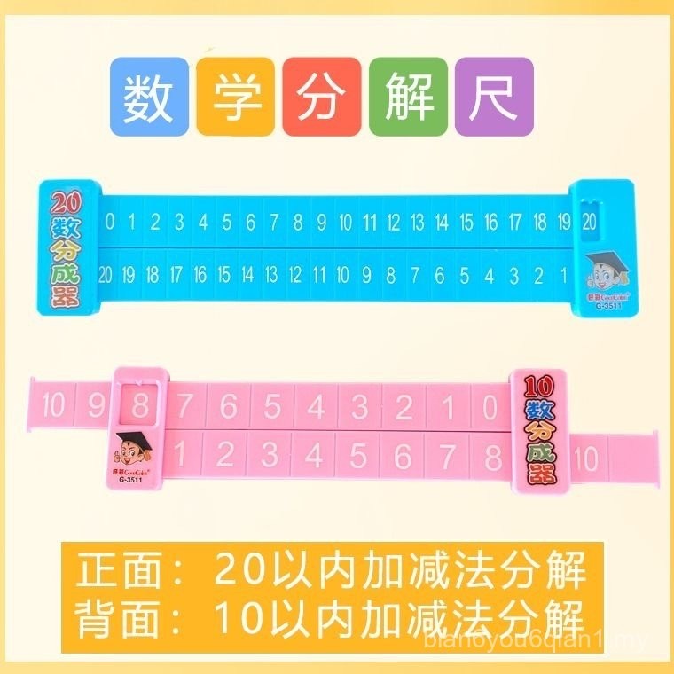 Mathematics Addition Subtraction Handy Tool Double-Sided within 20 ...