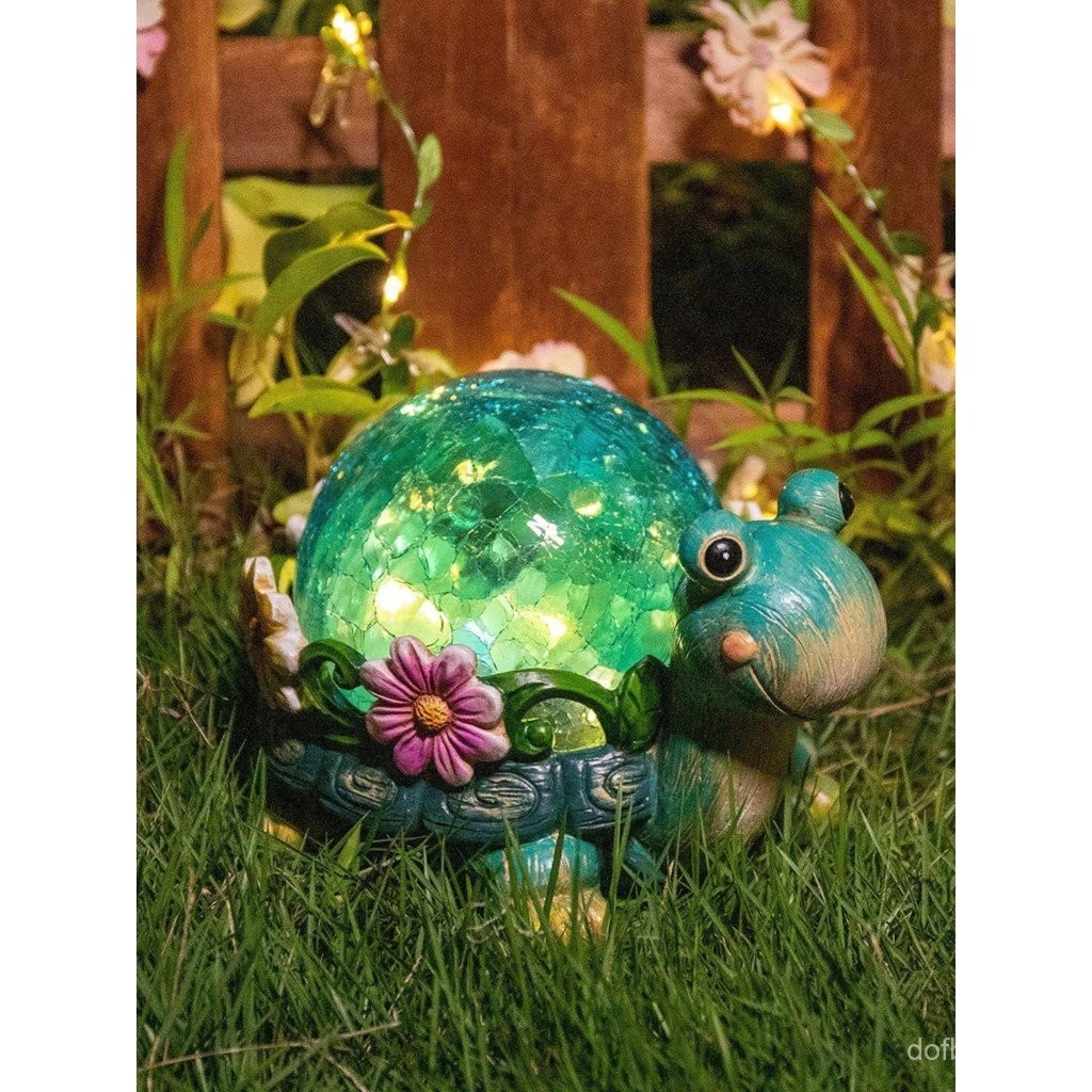 Hiasan Arca Bola Kristal Biru Siput Suria Luaran Baharu Lampu Hiasan ...