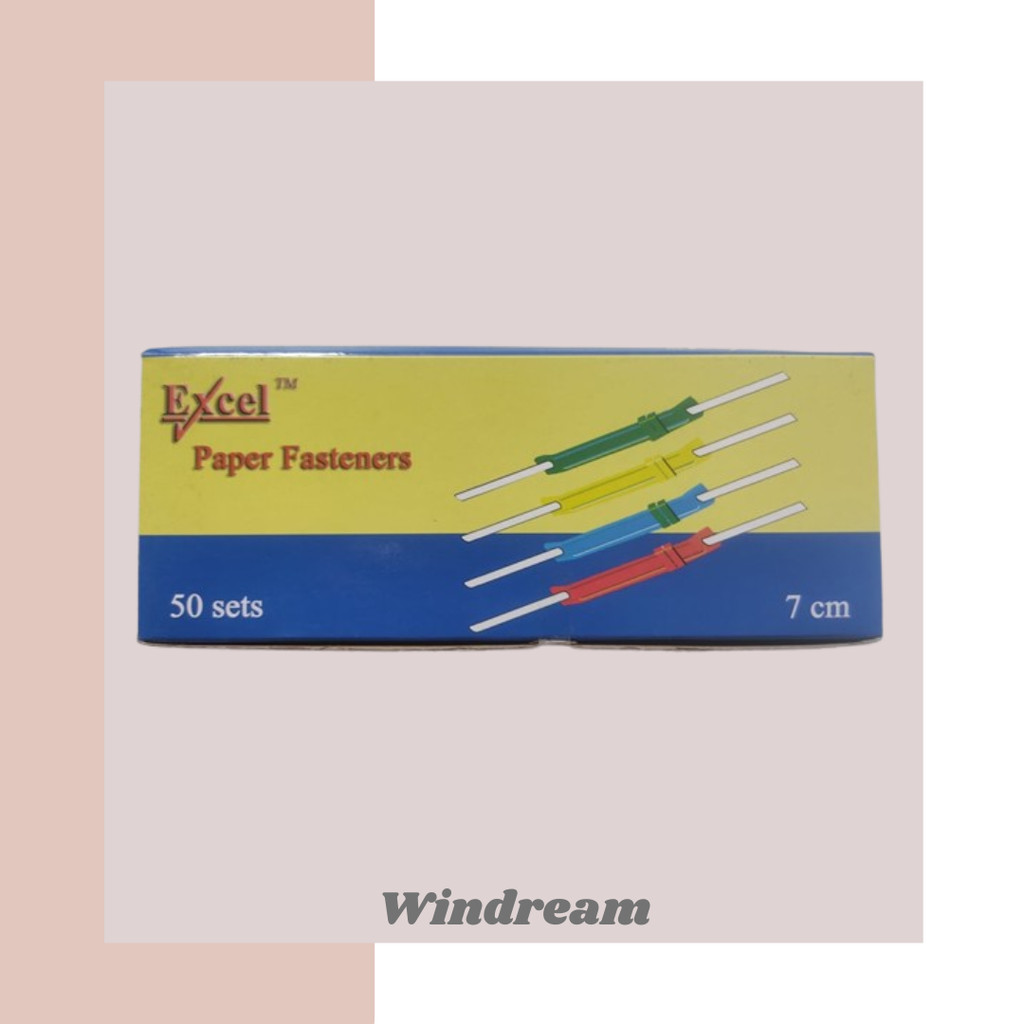 Excel paper fastener plastic colored | Shopee Malaysia