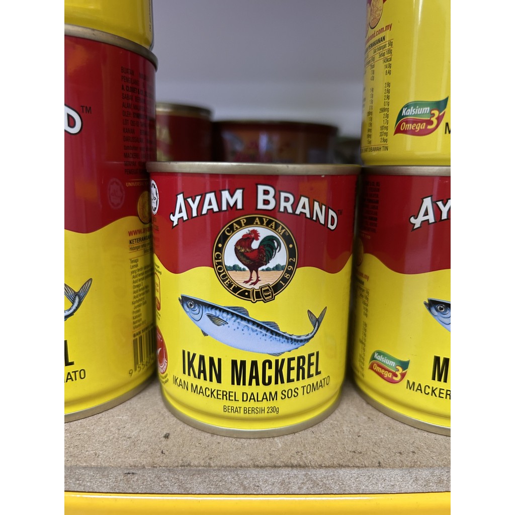 AYAM BRAND IKAN MACKEREL 鲭鱼罐头 Ayam Brand IKAN SARDINES 罐头沙丁鱼 AYAM BRAND BAKED BEAN 425G | Shopee ...