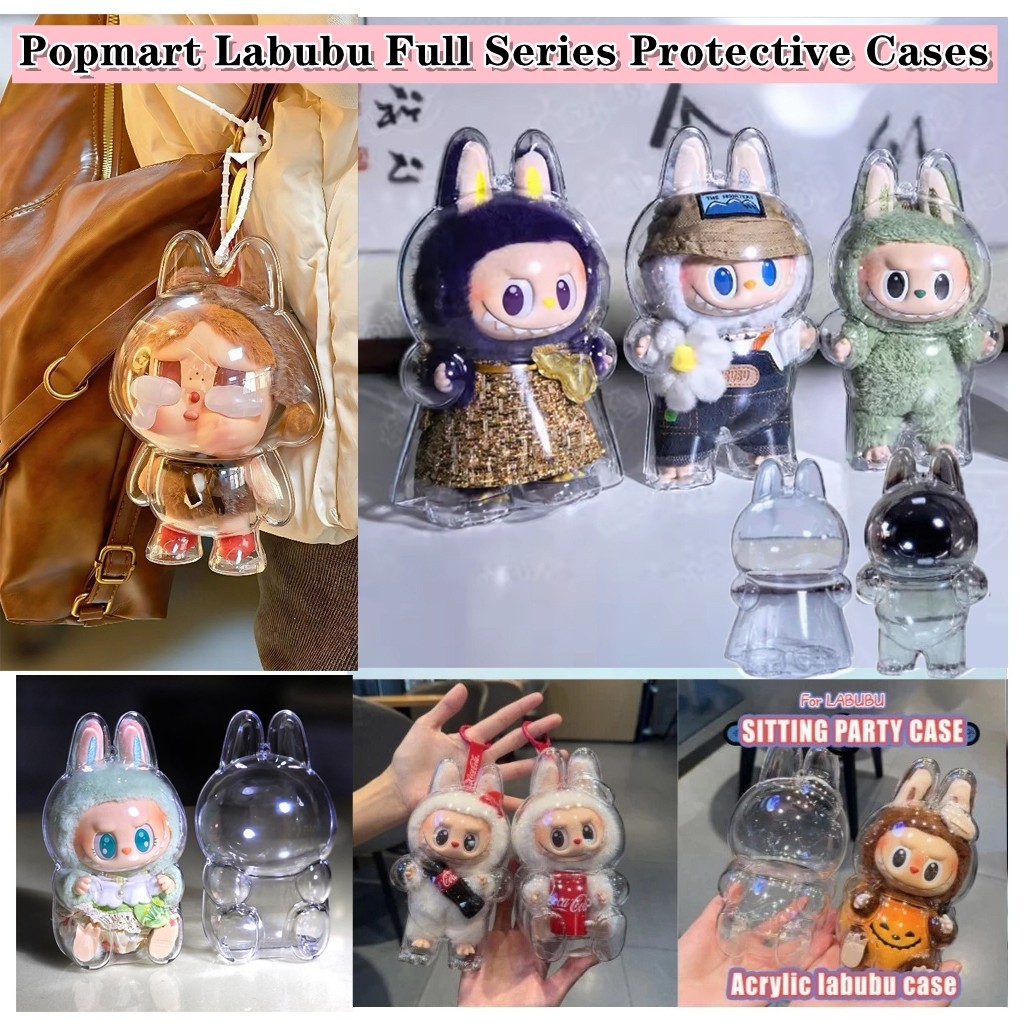 Labubu Transparent Protective Acrylic Case Cover Shell Organizer Box ...