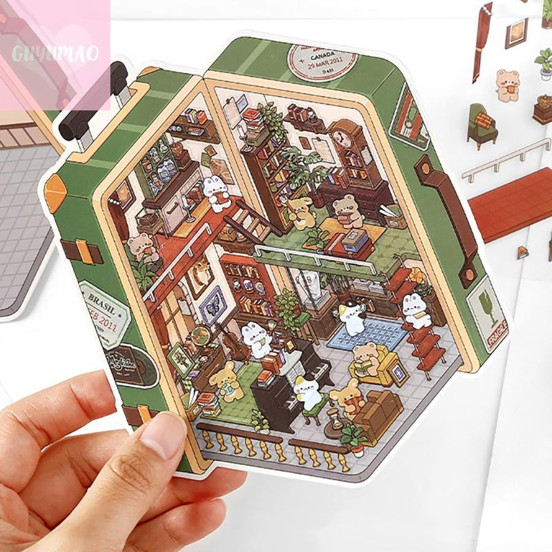 [guyumao] 1Set Cartoon Miniature Scenes Landscape Stickers Creative 2 ...