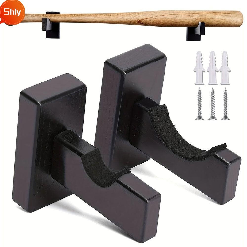 SHLY 2Pcs Baseball Bat Holder, Display Rack Bracket with Screws Hockey ...