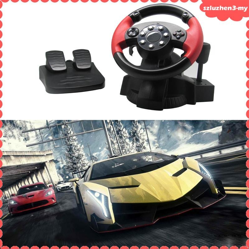 [SzluzhenbcMY] Gaming Racing Simulator PC Steering Wheel & Pedal For ...