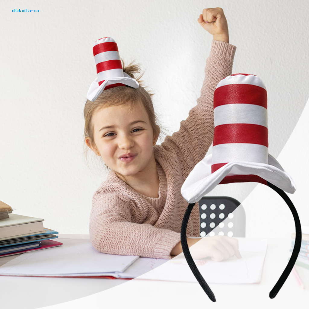 didadia Classroom Event Headband Red White Striped Headband Dr Seuss ...