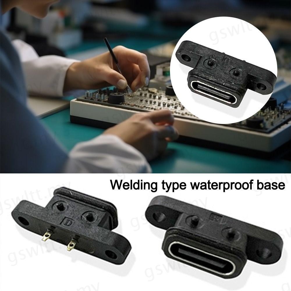 GSWLTT USB Connector, Waterproof 2P TYPE C 2Pin Female USB C Socket, Intelligent Robot Charging ...