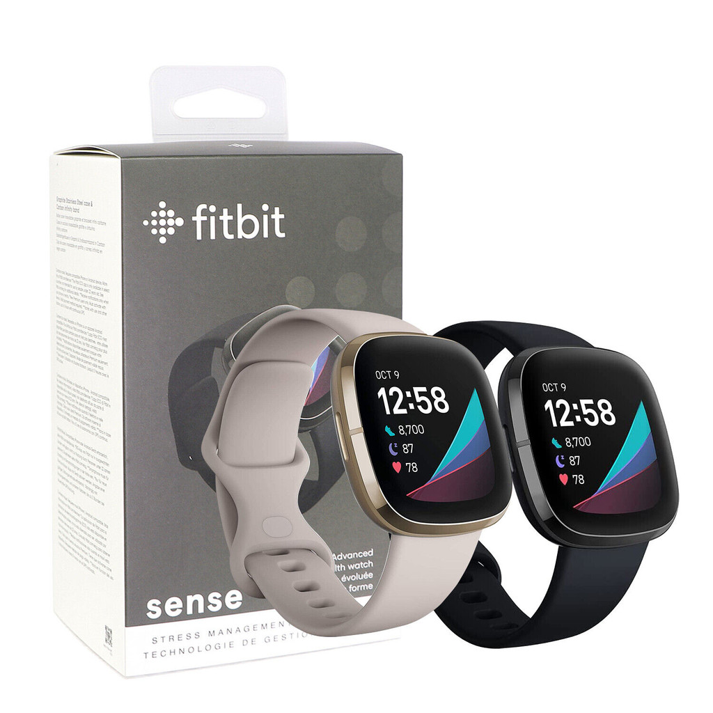 Fitbit Sense Smartwatch Built-In AMOLED Display GPS Tracking Stress ...