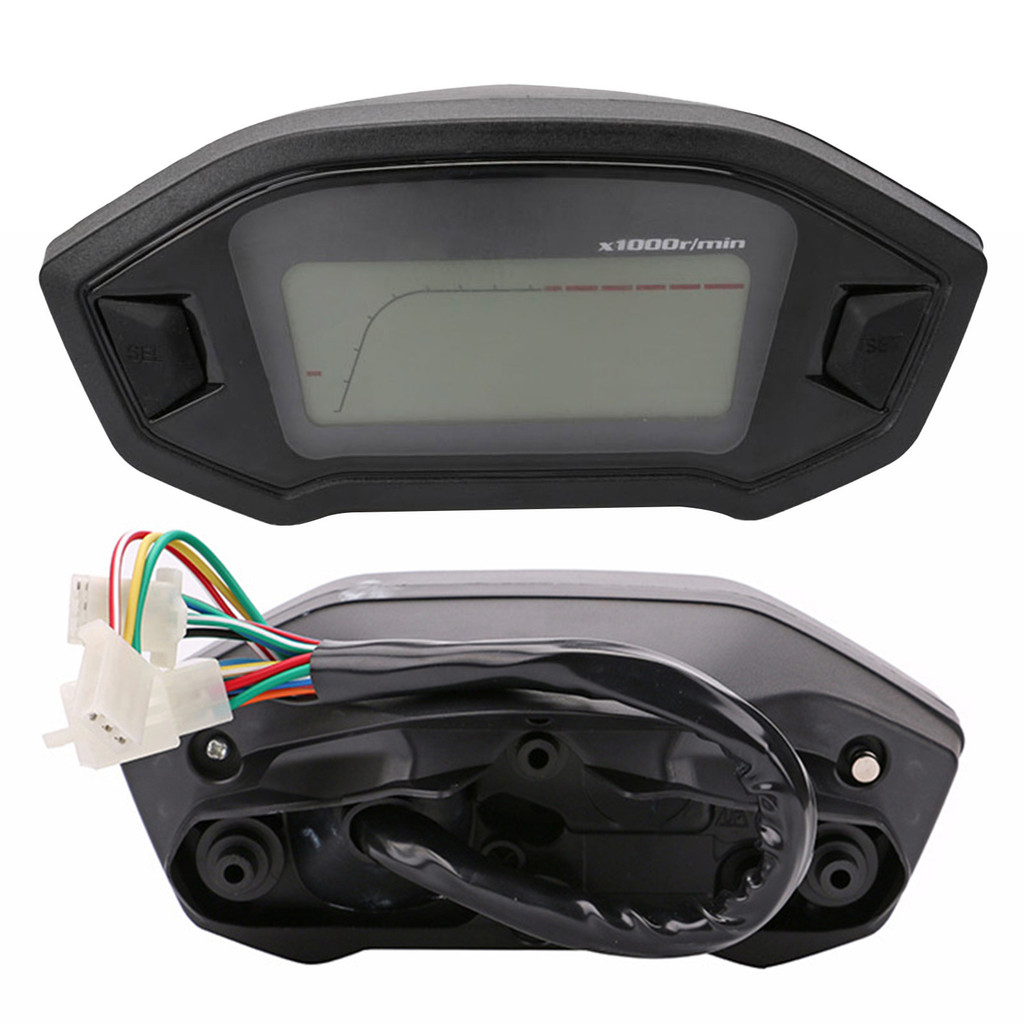 SDR- Motorcycle Speedometer Digital Tachometer Fuel Meter Dial Odometer ...