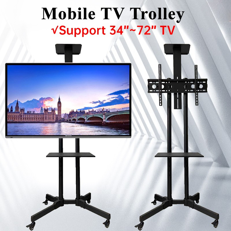 Mobile TV Trolley 34-72" Screen LED LCD Monitor Mount Plasma Display ...