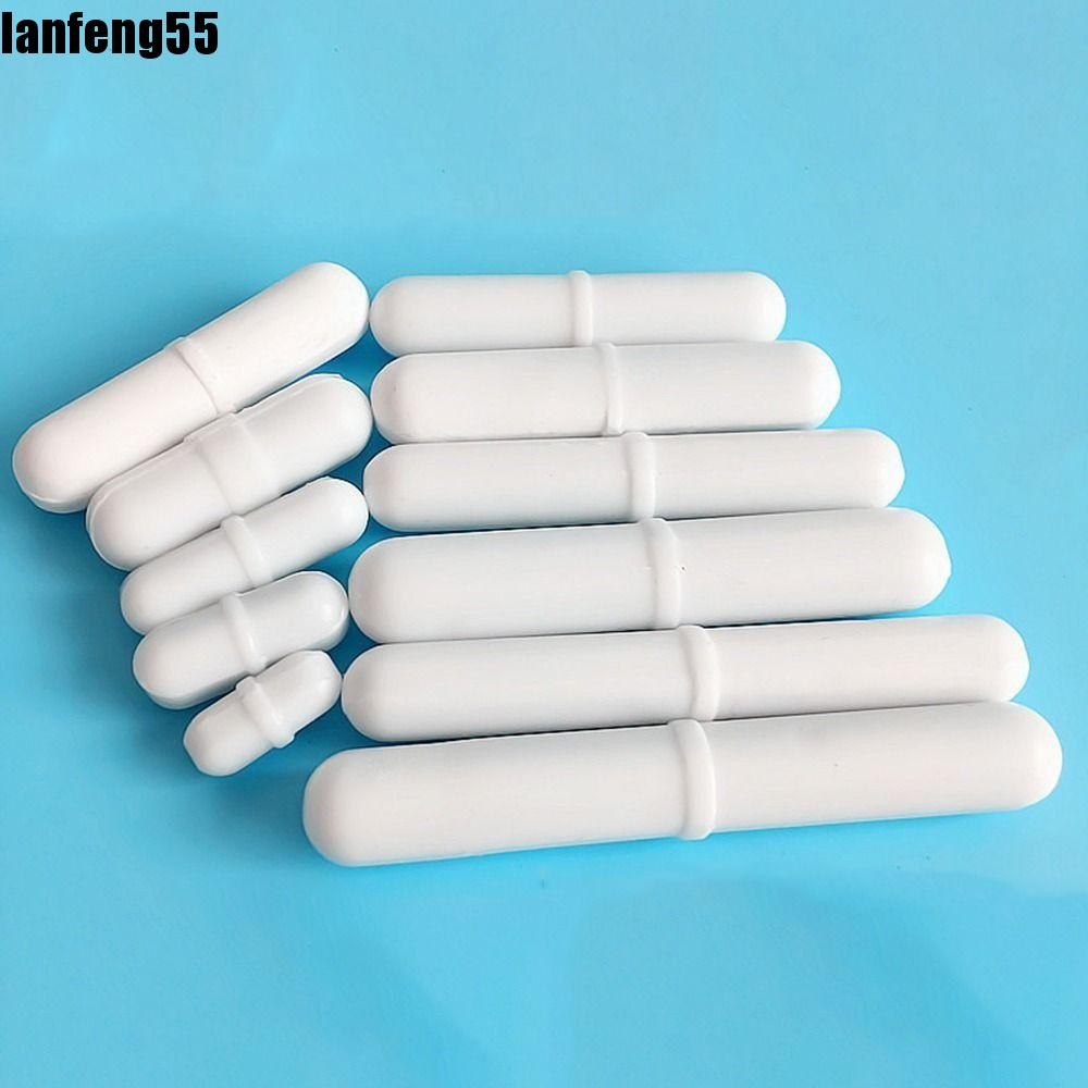 LANFENG 10Pcs Magnetic Stirrer Mixer, PTFE White Magnetic Stir Bars ...