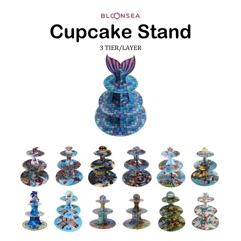 Cupcake Stand Disney Spiderman Frozen Elsa Sonic Baby Boss Shark Paw ...
