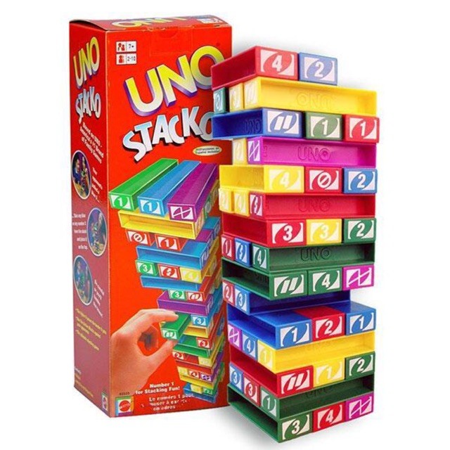 Uno STACKO Stacking Colour Blocks Game/ Family Game 1box birthday gift ...