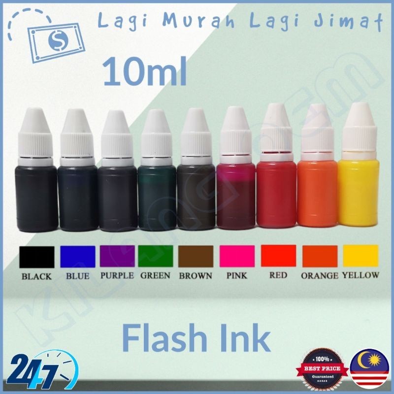 Dakwat Stamp Getah Pra Ink Chop Flash Foam Pad Ink Refill Filling ...