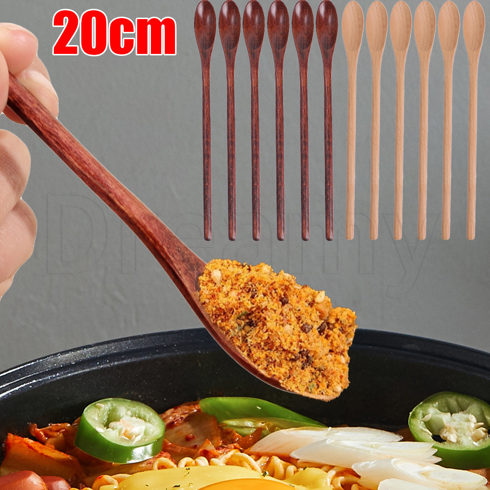 Wooden Spoon - Kitchen Cooking Tools - Coffee Stirring Spoon - Solid ...