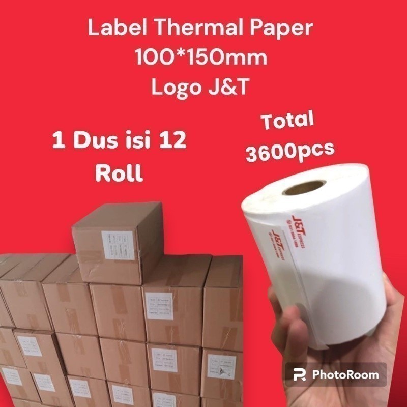Thermal Paper 150x100mm JNT BARCODE LABEL 1 DUS Contains 12 Rolls of ...