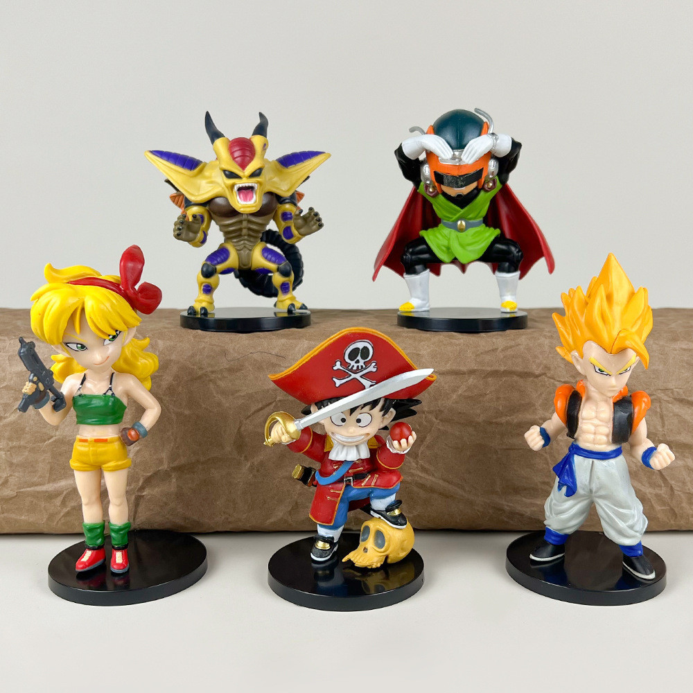 5 Piece Set~Mini Cute Version Dragon Ball Anime Model Pirate Suit Son ...