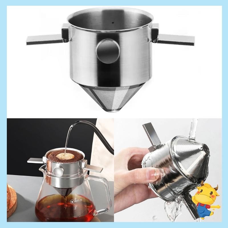 be> Portable-Coffee Filter Reusable Easy Clean Paperless-Stainless ...