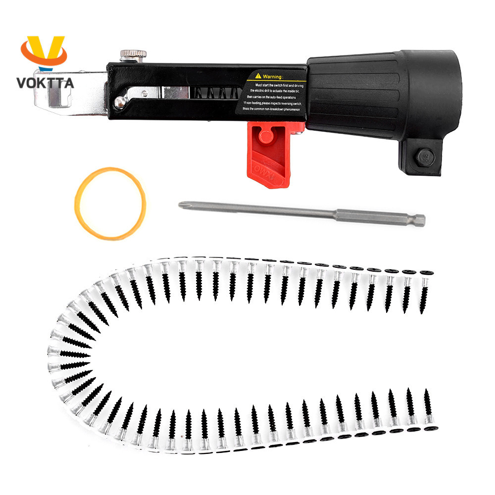 VOKTTA 1 Set Chain Screw Gun Head Automatic Nail Gun Electric Batch ...