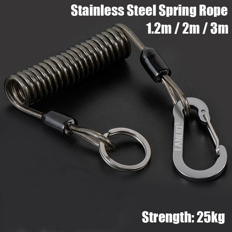 Stainless Steel Anti-lost Spring Rope for Fishing Retractable 7x7 Wire ...
