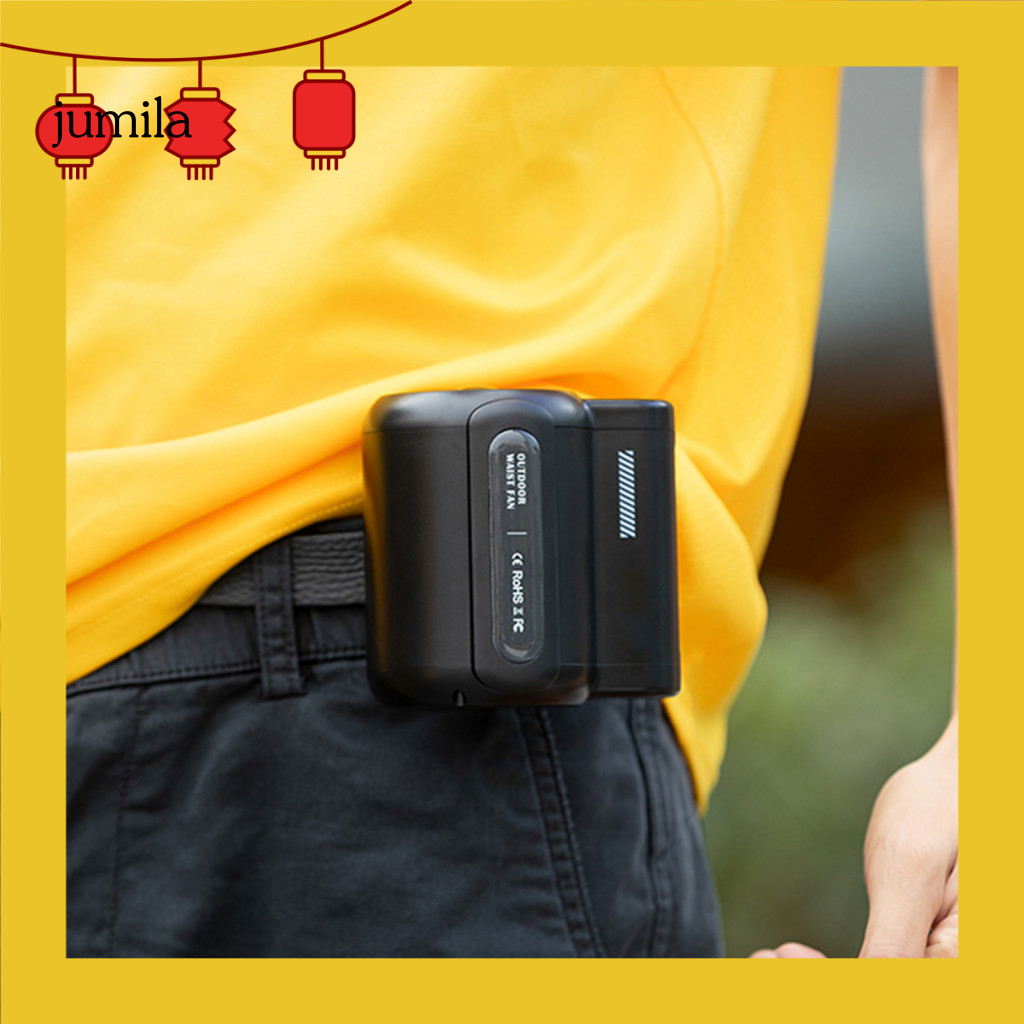 [JU] Outdoor Fan Powerful Portable Fan Portable Rechargeable Waist Clip ...