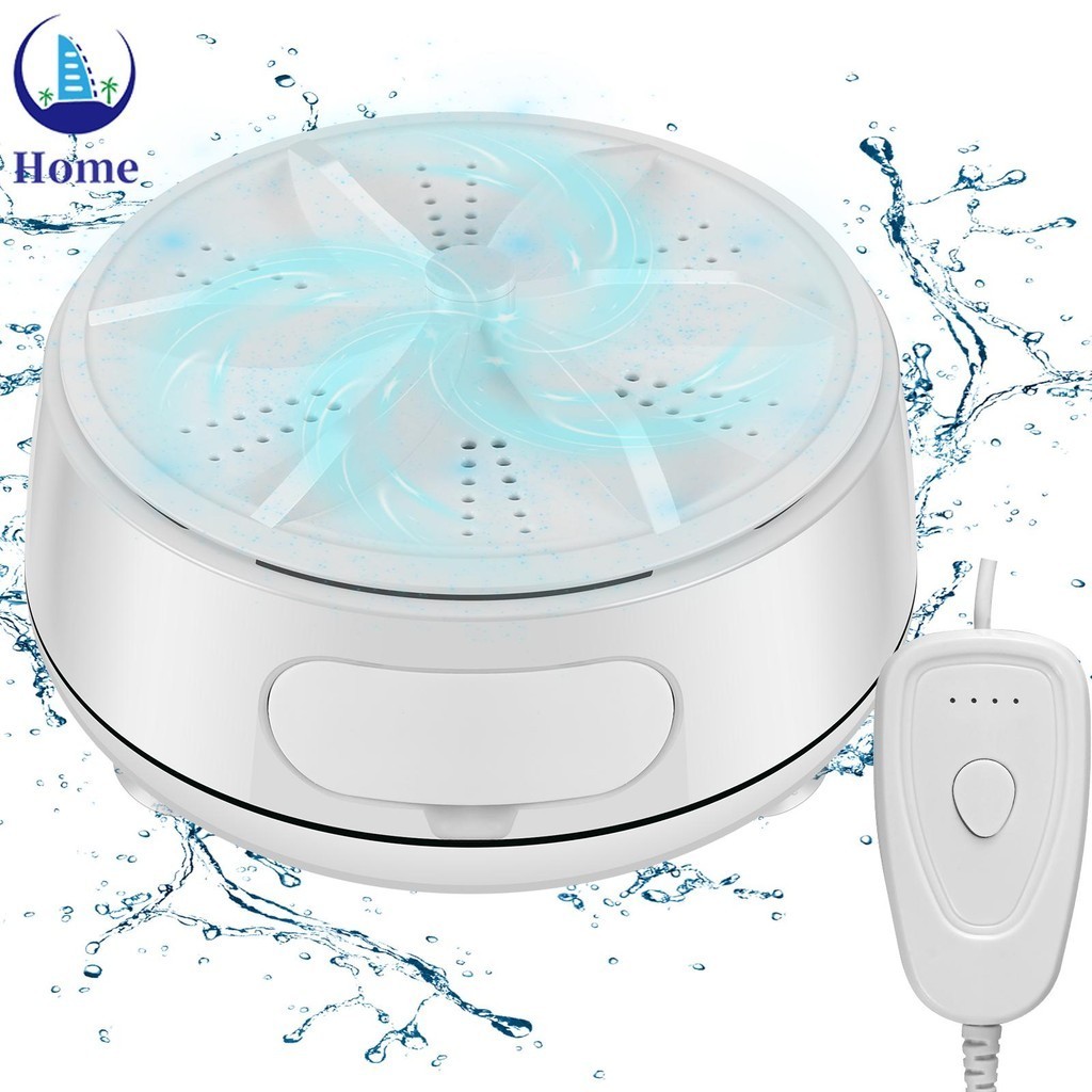 Mini Washing Machine 4 Mode Ultrasonic Turbine Washer Small Ultrasonic ...