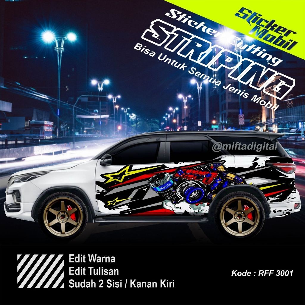 Cool Diesel Stickerpajero, Fortuner, Kijang, Innova Striping Sticker ...