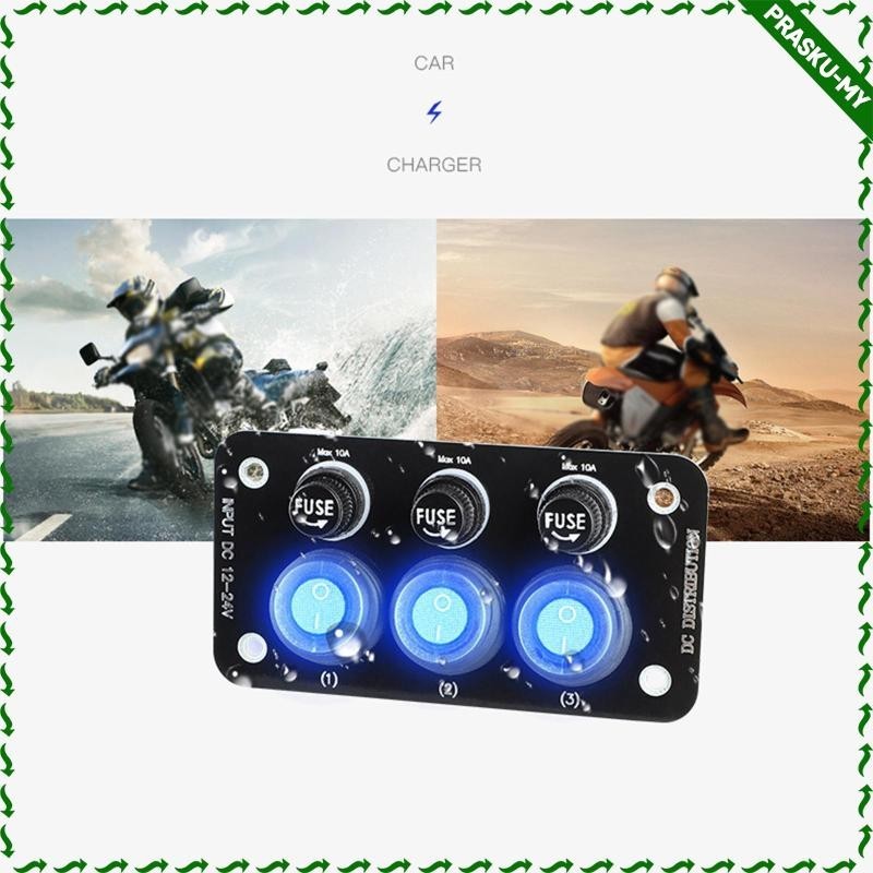 [PraskuMY] 3 Gang Switch Panel 12V 24V Multifunctional Vehicle Car ...