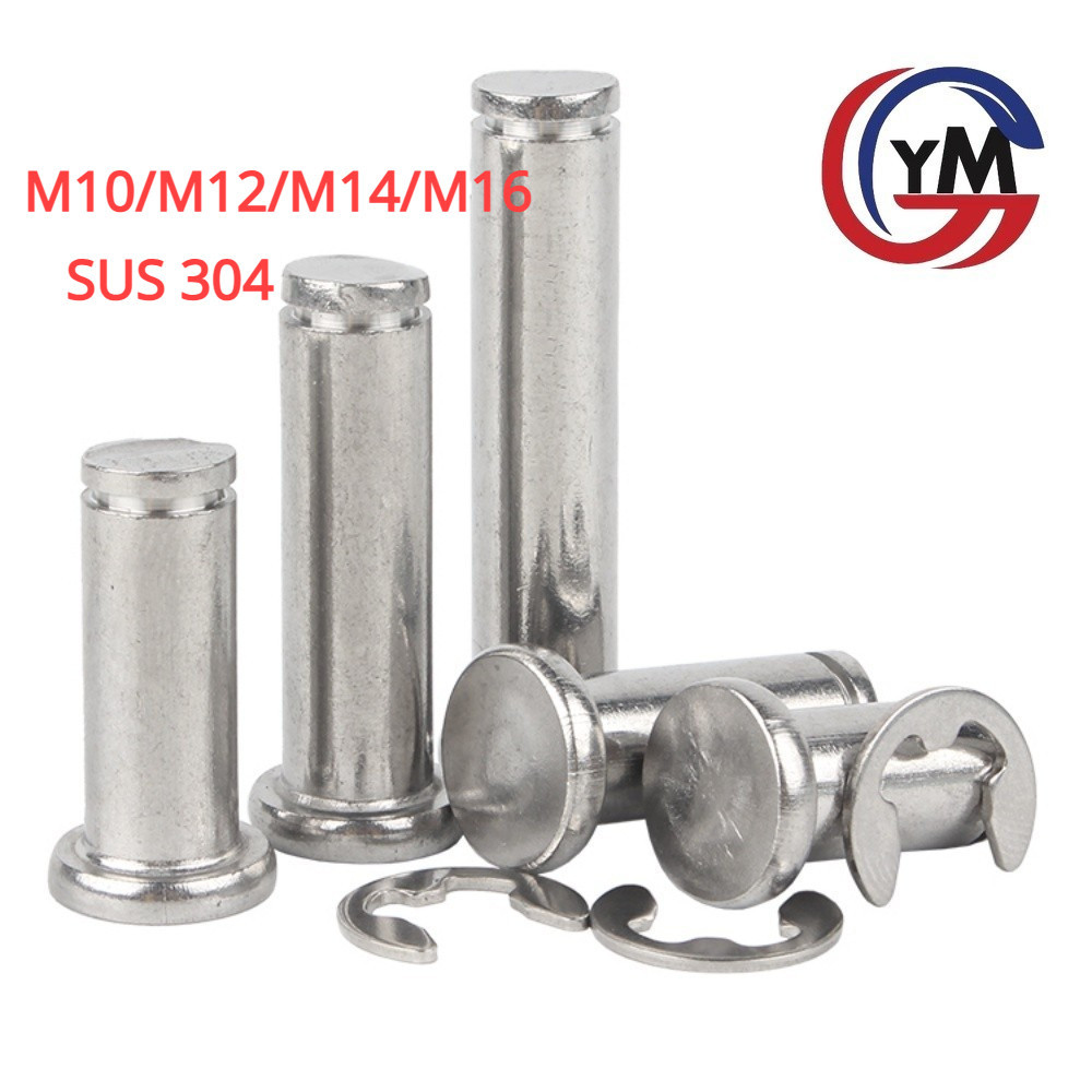 [YMH] M10/m12/m14/m16 304 Stainless Steel Slotted Pin Shaft Circlip Pin ...