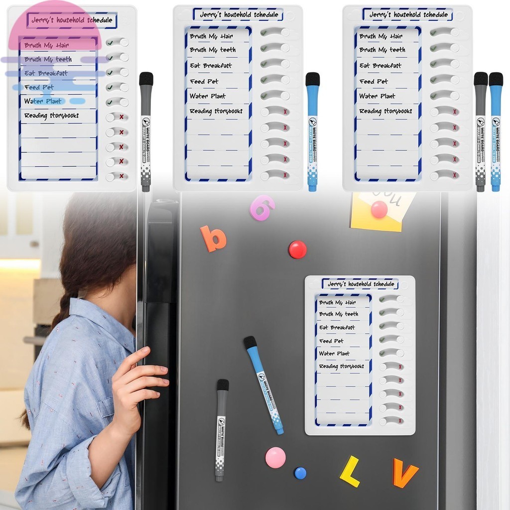 Dry Erase Chore Chart with Marker Pen Erasable Planning Board Reusable ...